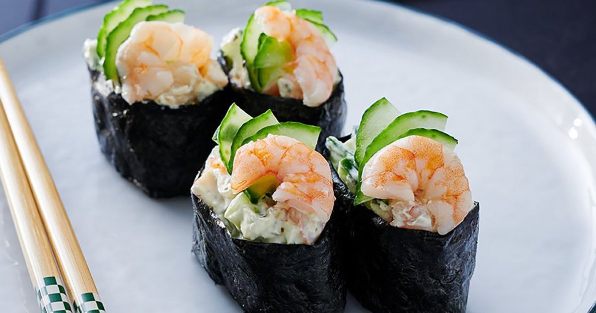 Gunkan Maki Sushi with Prawn & Cucumber | Kikkoman