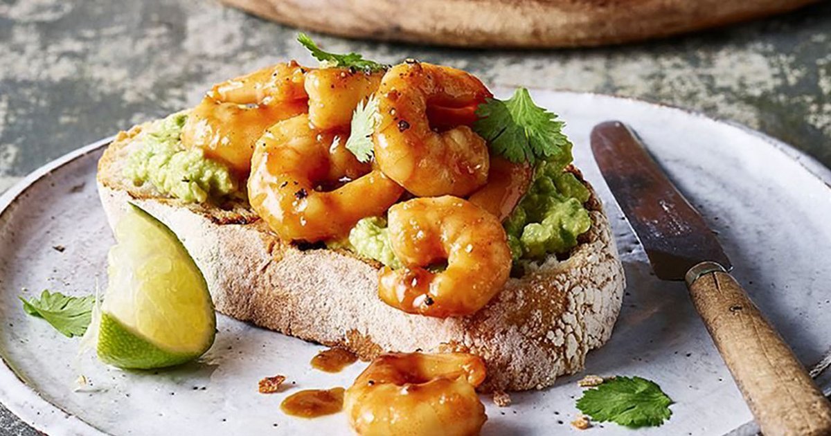 Teriyaki prawn and avocado toast | Recipe | Kikkoman