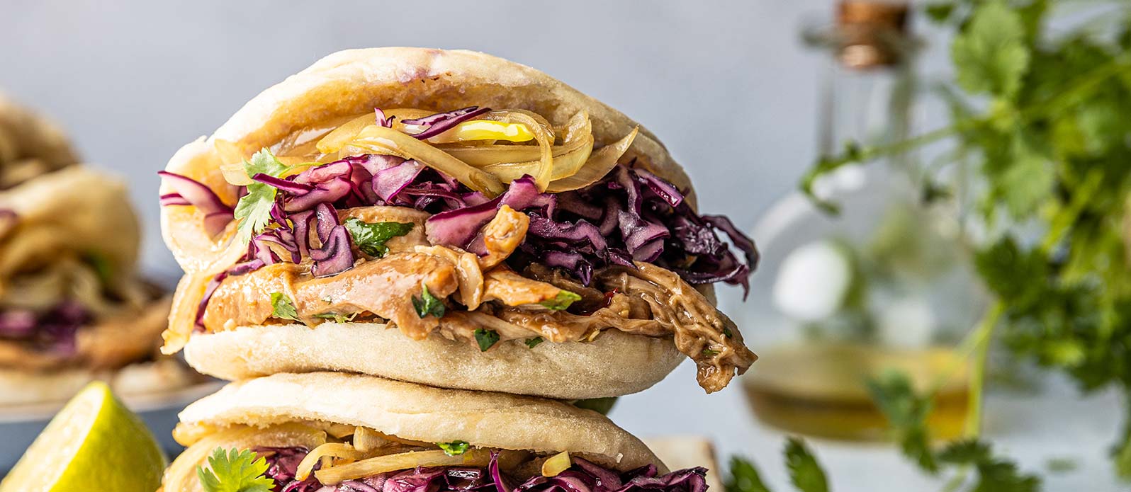Chinese-inspired teriyaki chicken burger | Kikkoman