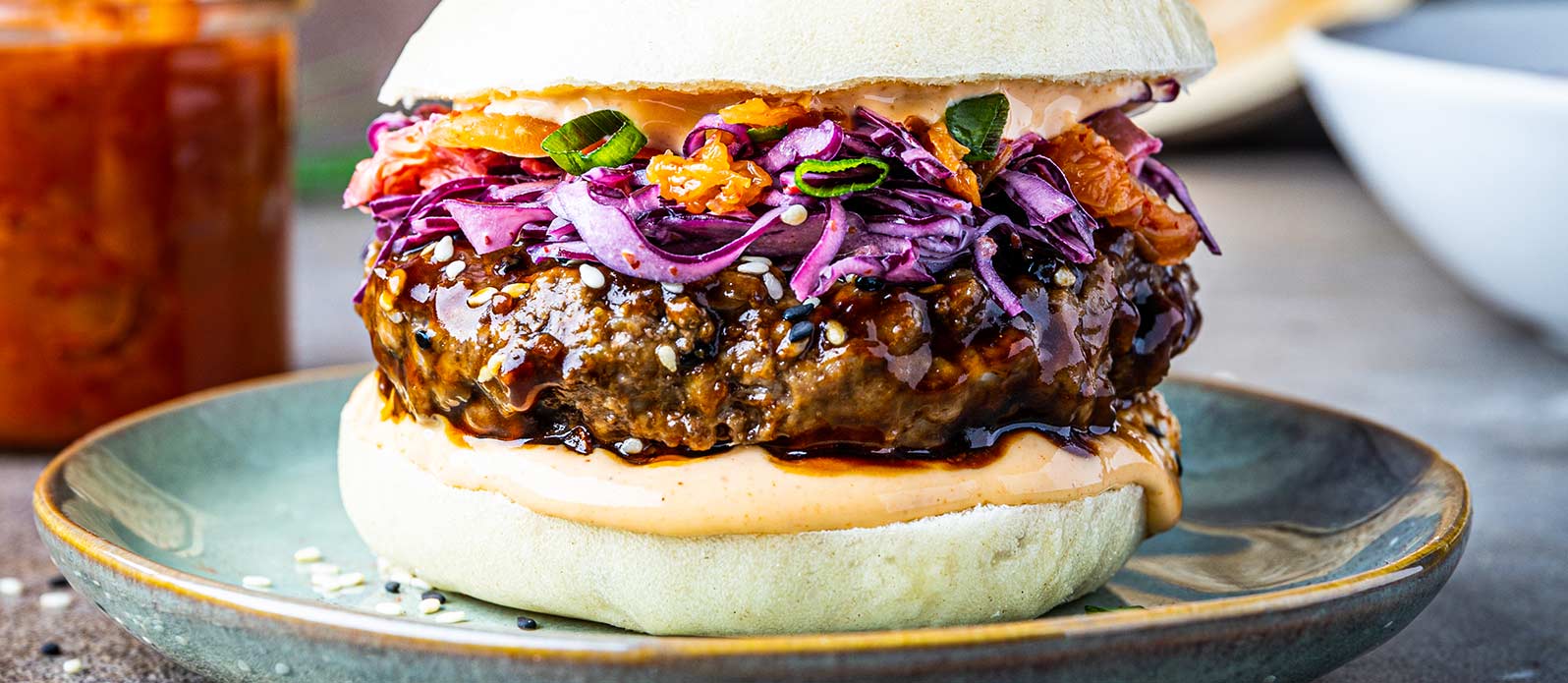Korean Kimchi Bao Burger Delight Recipe Kikkoman