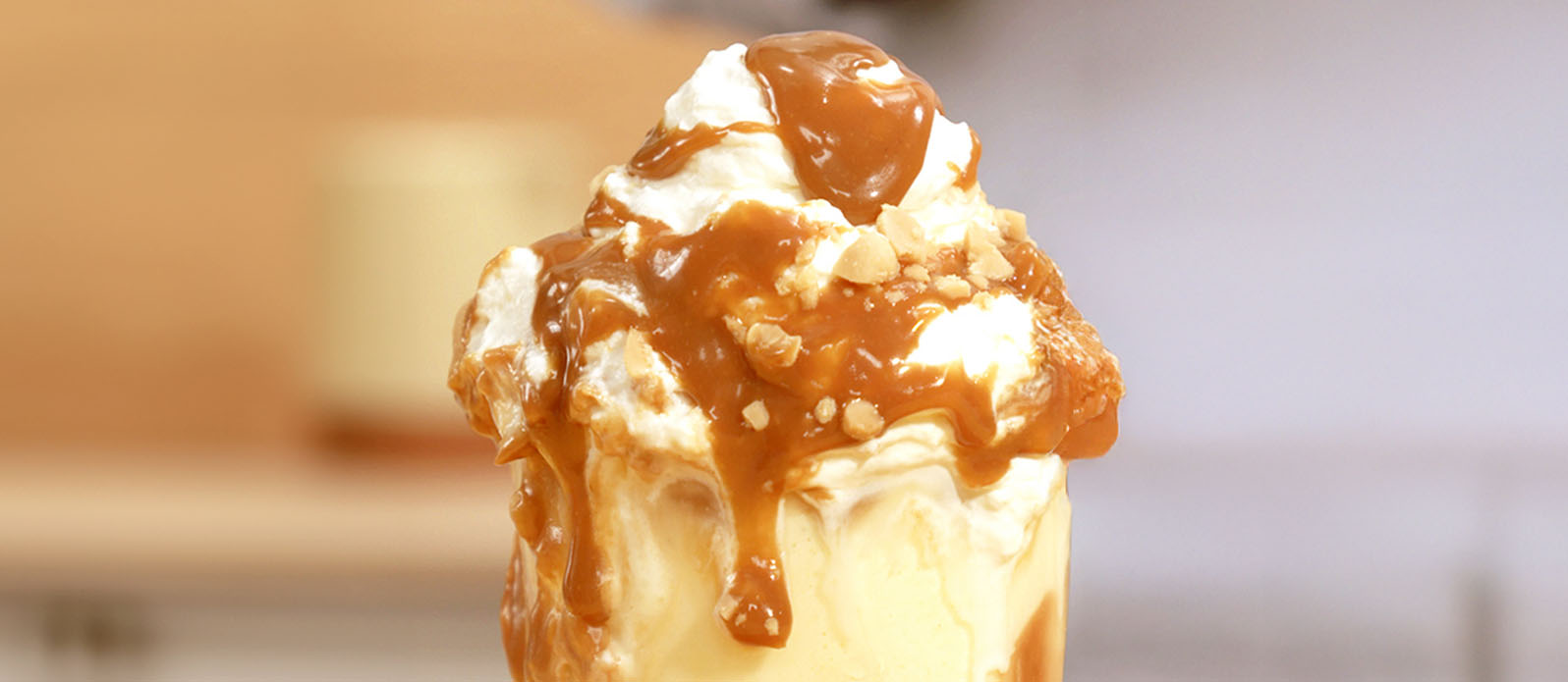 Salted Peanut Butter and Caramel Sundae Shake | Recipe | Kikkoman