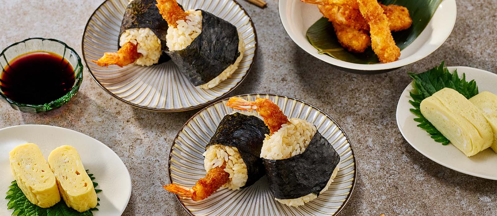 Deep-fried prawn onigiri with soy & mirin | Recipe | Kikkoman