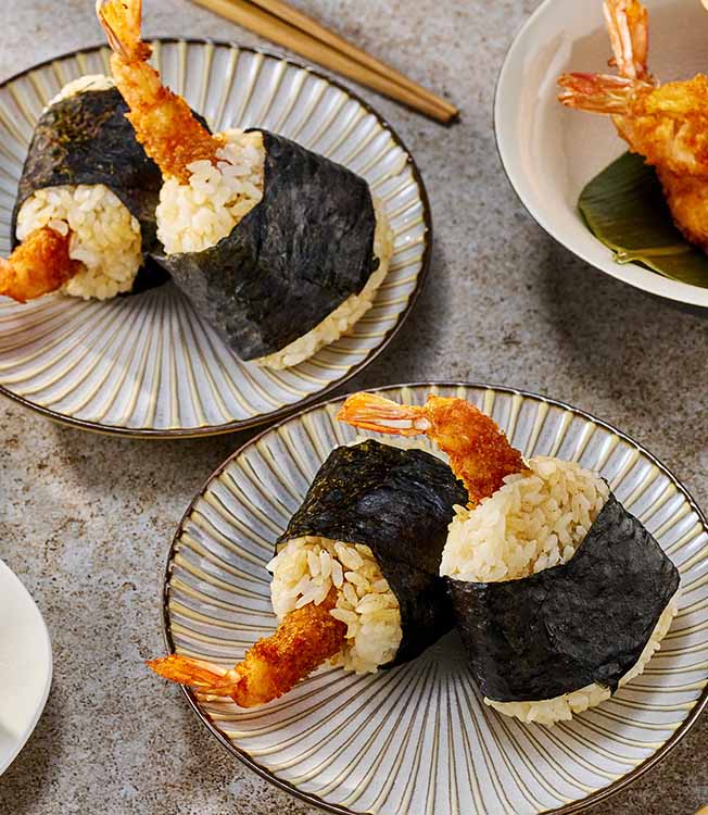 Deep-fried prawn onigiri with soy & mirin | Recipe | Kikkoman